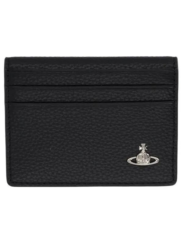 VIVIENNE WESTWOOD Card Holder With Orb Detail - Black