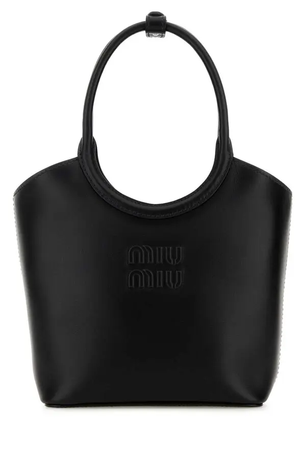 Miu Miu Leather Ivy Handbag - Black