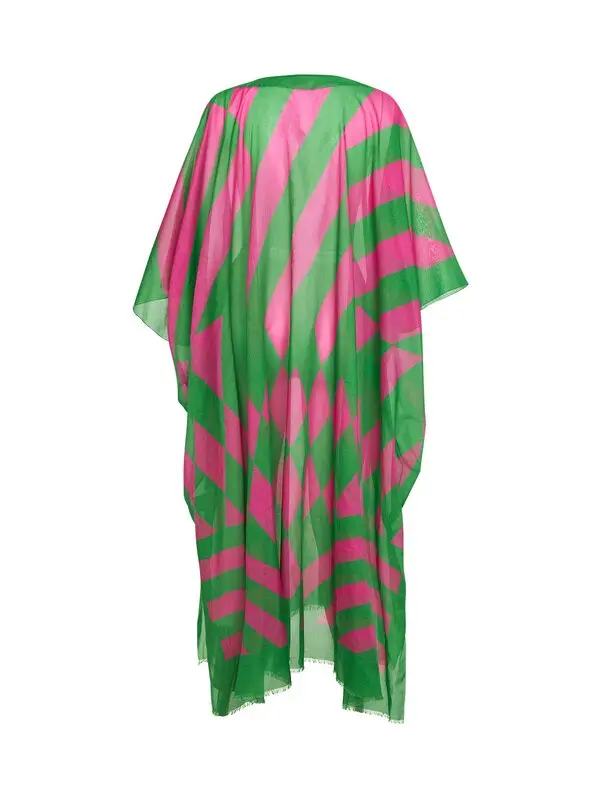 Dries Van Noten Printed Cotton Long Kaftan - Multicolor
