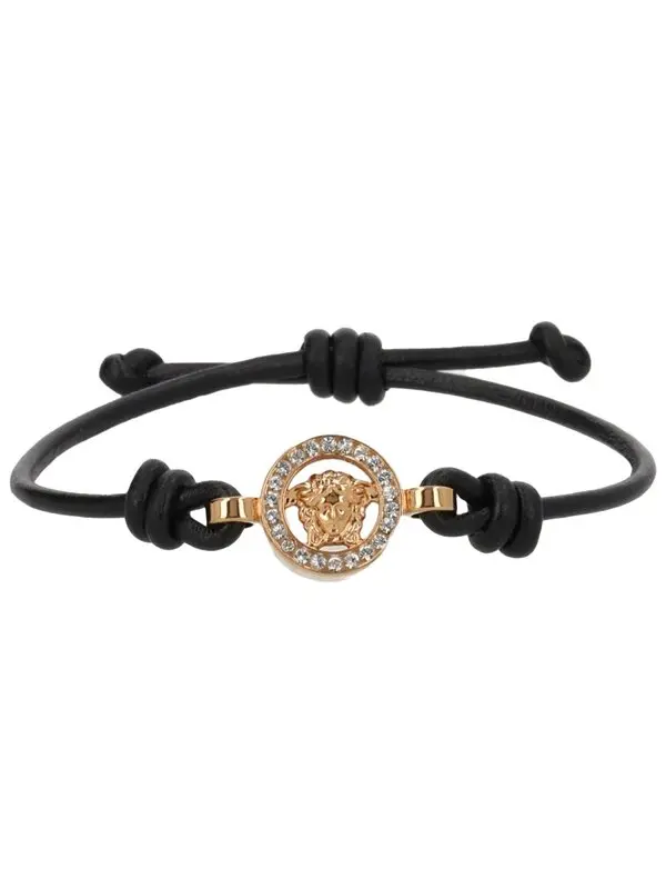 Versace Logo Charm Bracelet - Black