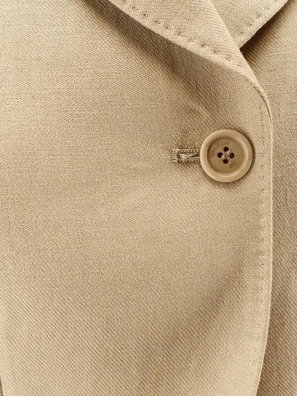 Max Mara Linen Cropped Blazer - Multicolor