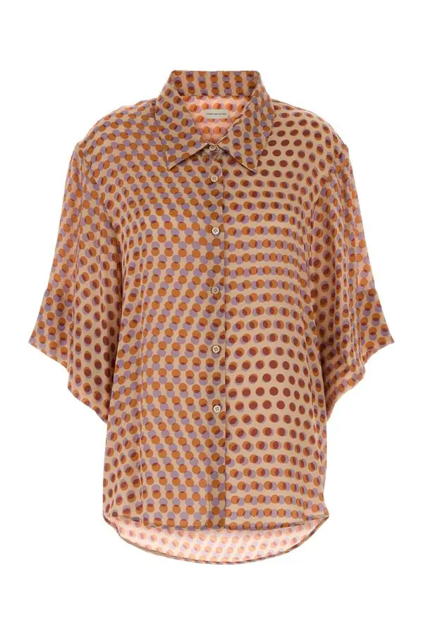 Dries Van Noten Printed Satin Shirt