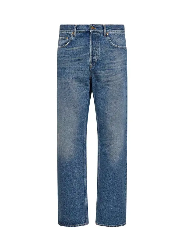 GOLDEN GOOSE Blue Denim Medium-wash Loose-fit Jeans - Multicolor