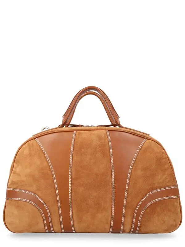 Dries Van Noten Suede Duffle Bag - Brown