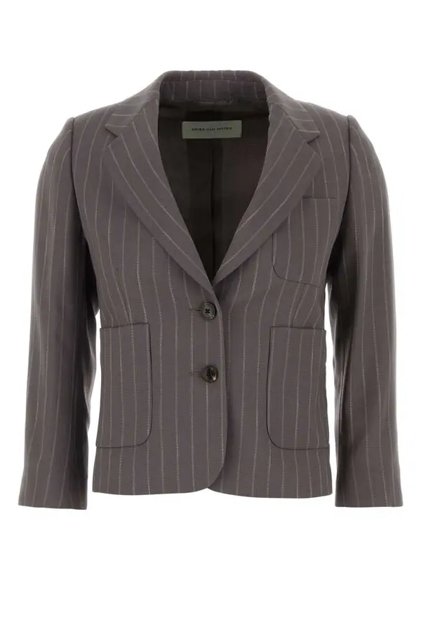 Dries Van Noten Embroidered Wool Blend Bamide Blazer - Multicolor