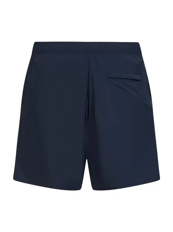 JIL SANDER Blue Stretch Nylon Logo Swim Shorts