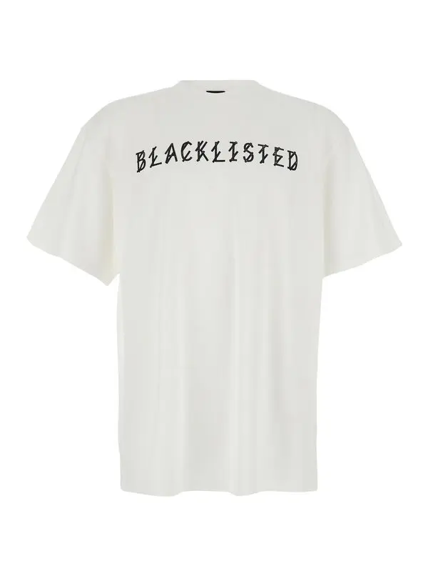 44 LABEL GROUP Crew Neck T-shirt With Logo On The Front And Maxi Logo On The Back In Cotton For - White