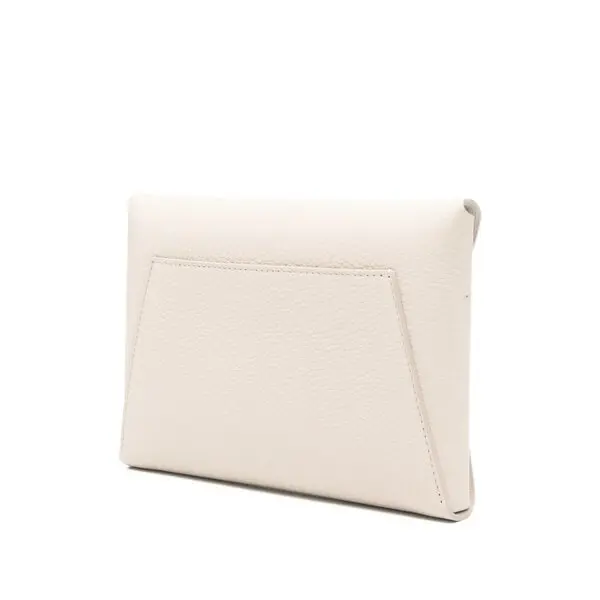 Brunello Cucinelli Leather Envelope Shoulder Bag - Cream