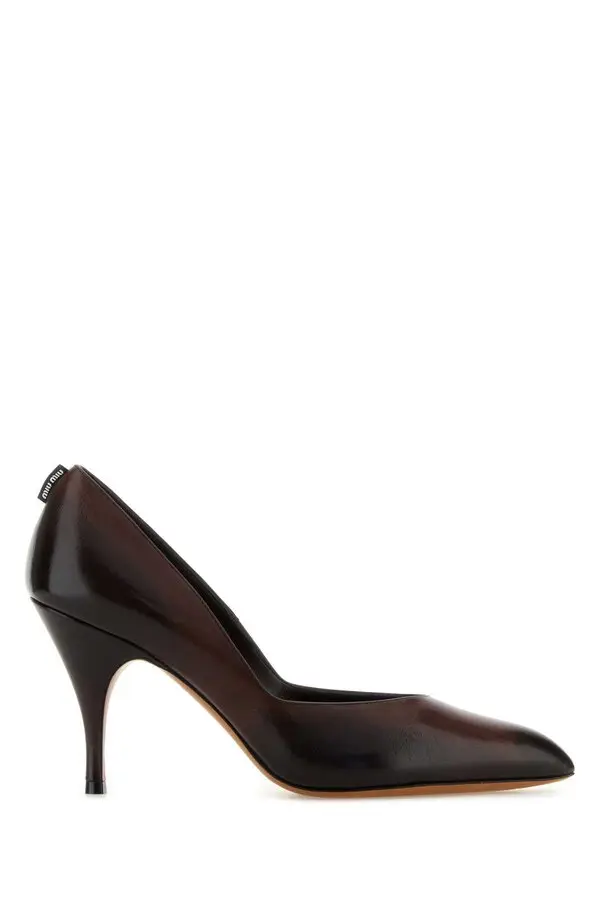Miu Miu Leather Pumps - Brown
