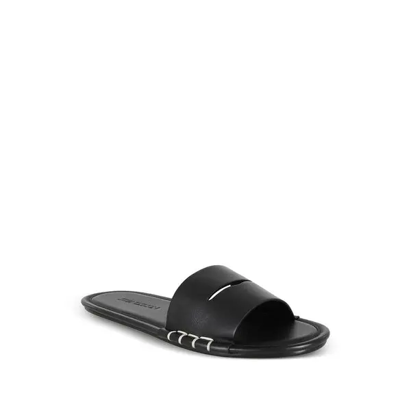 JW Anderson Calf Leather Cut-out Detail Slip-on Sandals - Black