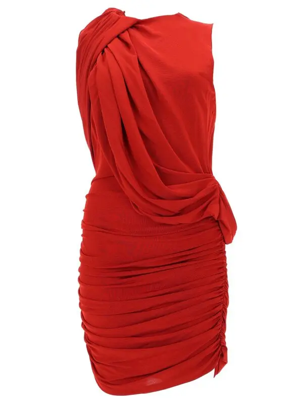 Magda Butrym Draped Viscose Blend Mini Dress