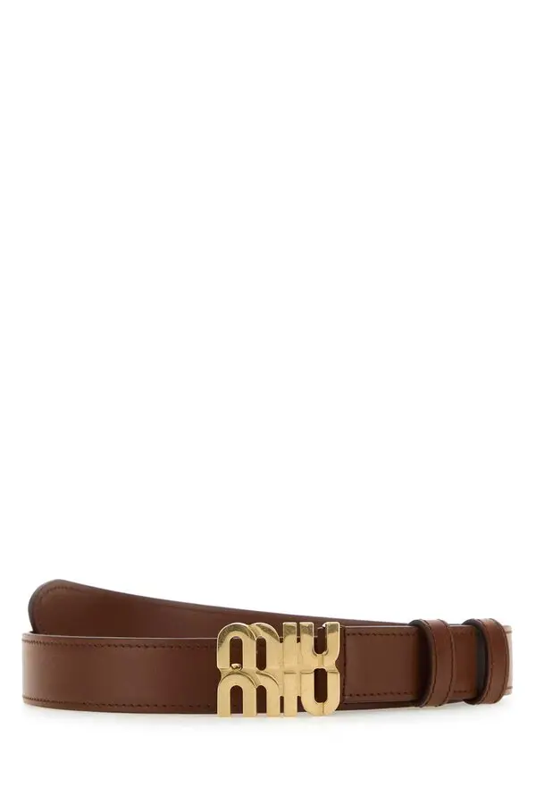 Miu Miu Leather Belt - Brown