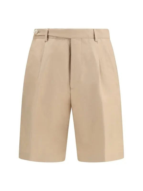 Brunello Cucinelli Cotton And Linen Tailored Shorts