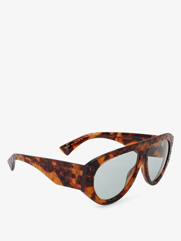 Gucci Gg Monogrammed Acetate Sunglasses - Multicolor