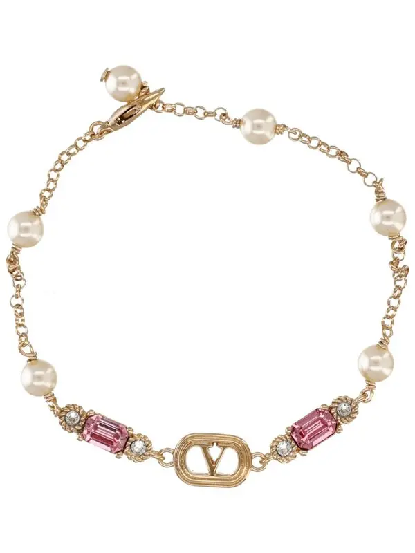 Valentino Garavani Ovalette Crystal Bracelet - Gold
