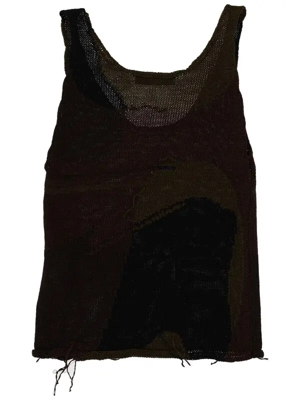 Our Legacy Camouflage Print Knit Tank Top