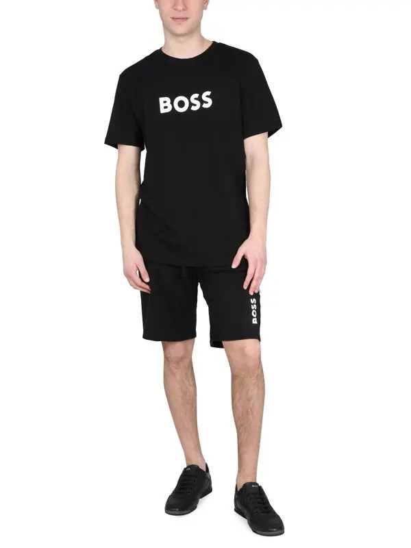 BOSS T-shirt Con Stampa Logo - Black