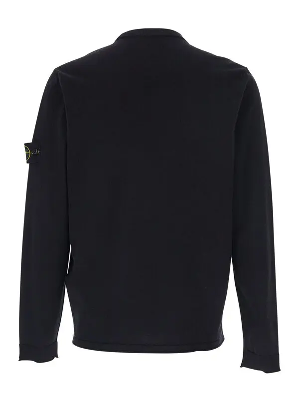 Stone Island Cotton Crewneck Sweater With Logo Patch - Multicolor