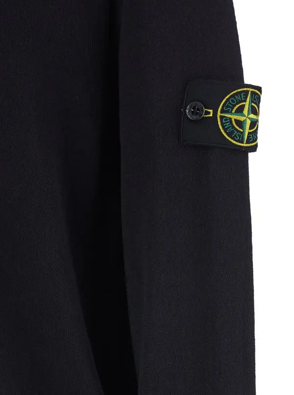 Stone Island Cotton Crewneck Sweater With Logo Patch - Multicolor