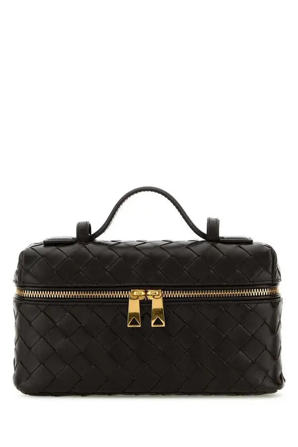 Bottega Veneta Dark Leather Vanity Case - Brown