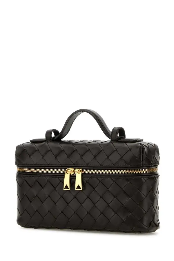 Bottega Veneta Dark Leather Vanity Case - Brown
