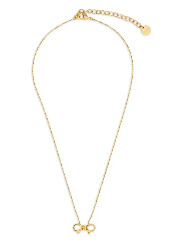 FERRAGAMO Vara Gold-tone Chain Necklace With Bow Pendant - Multicolor