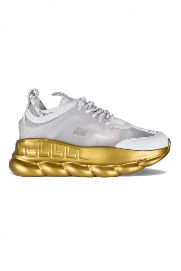 Versace Chain Reaction Sneakers - White