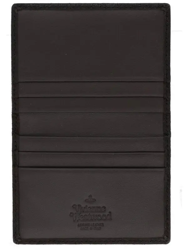 VIVIENNE WESTWOOD Card Holder With Orb Detail - Brown