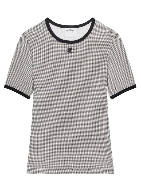 COURREGES Signature Contrast T-shirt - Black