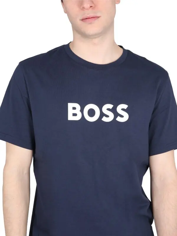 BOSS T-shirt Con Logo - Blue