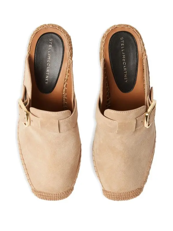 Stella McCartney Gaia Suede Clogs With Buckle Detail - Multicolor