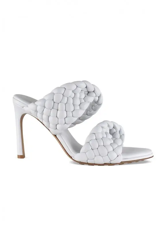Bottega Veneta Padded Mules - White