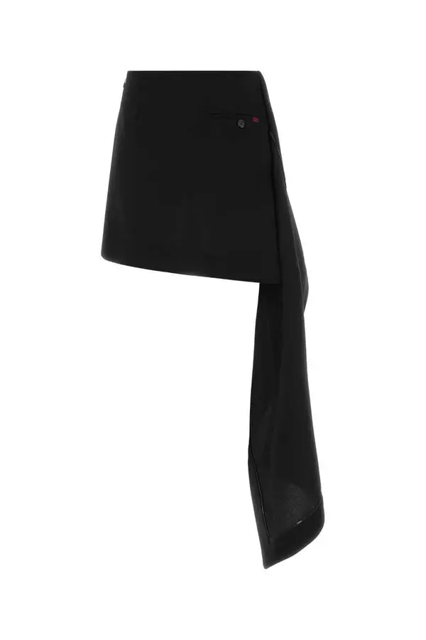 Loewe Wool Mini Skirt - Black