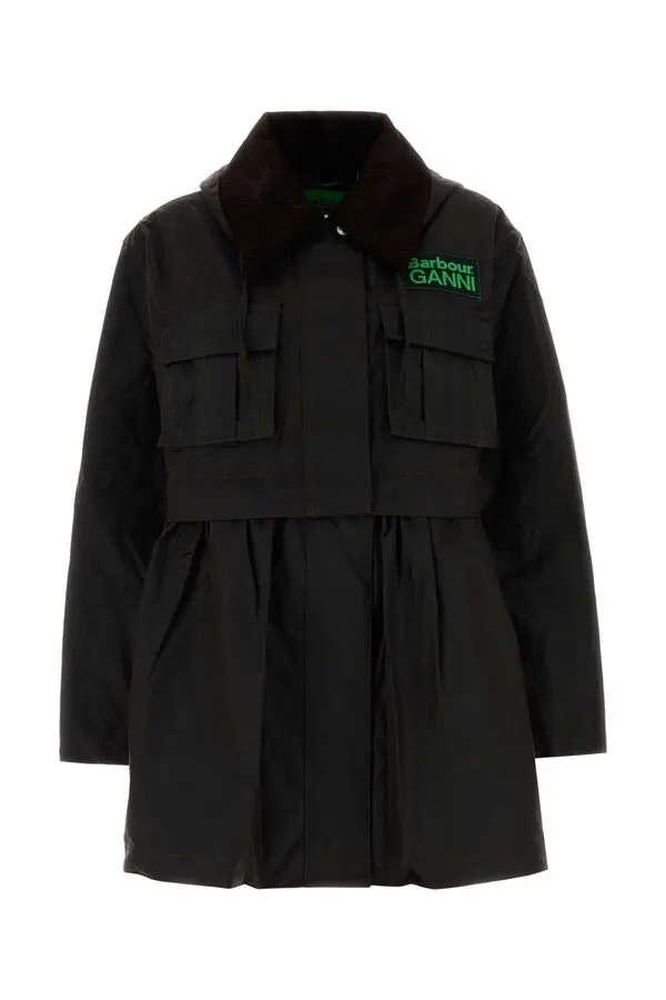 BARBOUR X GANNI Dark Cotton Jacket - Brown