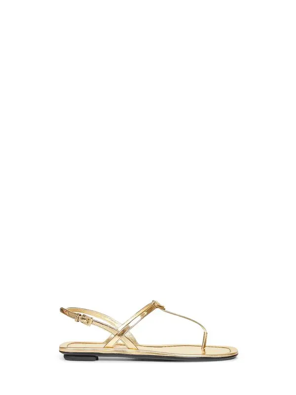 Prada Metallic Leather Thong Sandals - Multicolor
