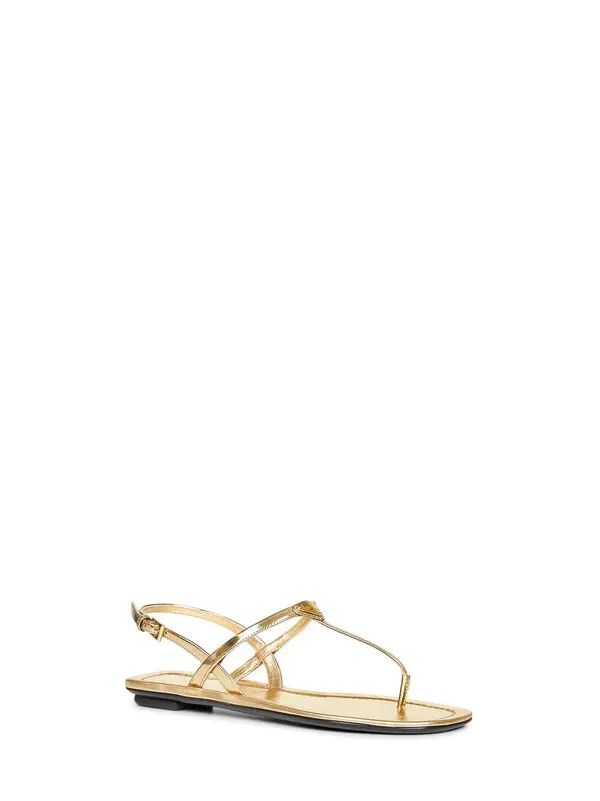 Prada Metallic Leather Thong Sandals - Multicolor