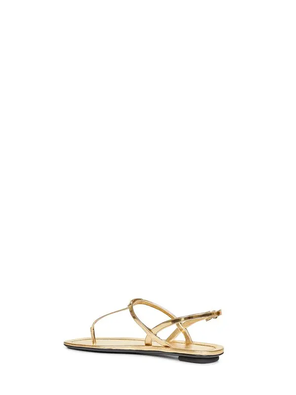 Prada Metallic Leather Thong Sandals - Multicolor