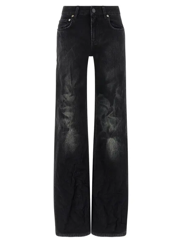 Balenciaga Wide Leg Jeans - Black