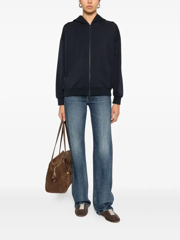 Brunello Cucinelli Zip-up Cotton Hoodie - Multicolor