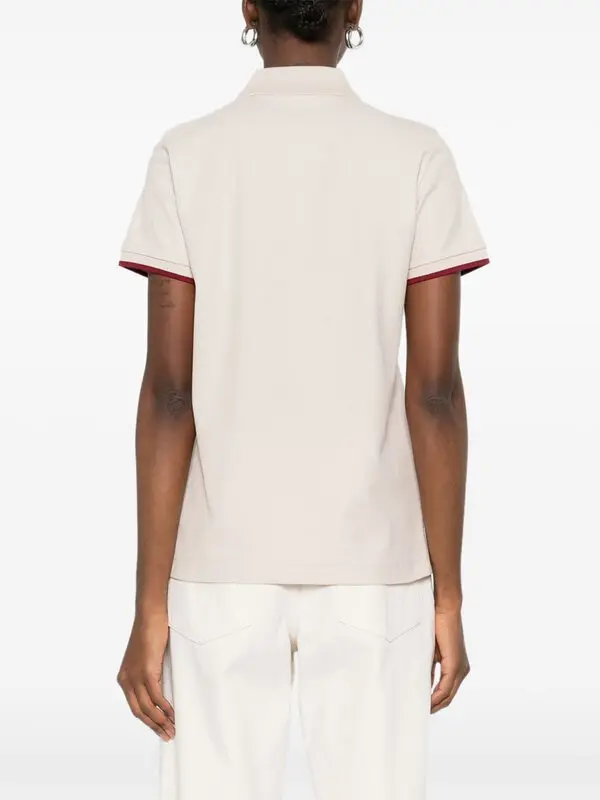 Moncler Logo Patch Cotton Polo Shirt - Multicolor