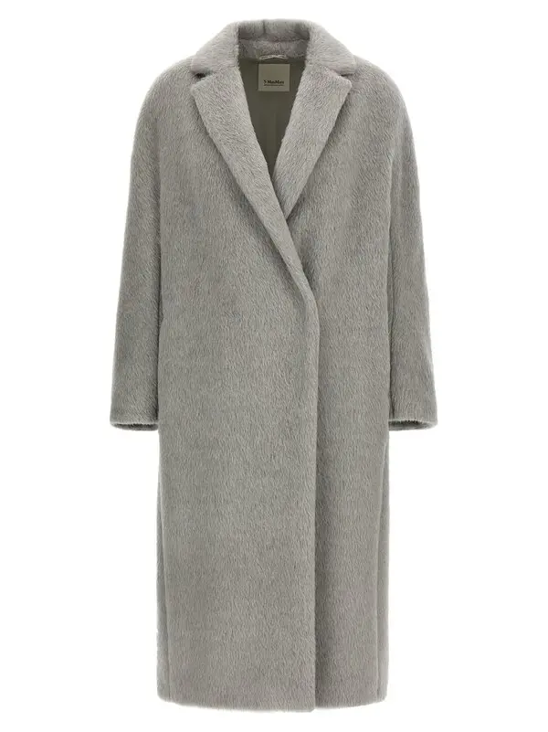 Max Mara Giorgia Long Wool Alpaca Cashmere Coat - Gray