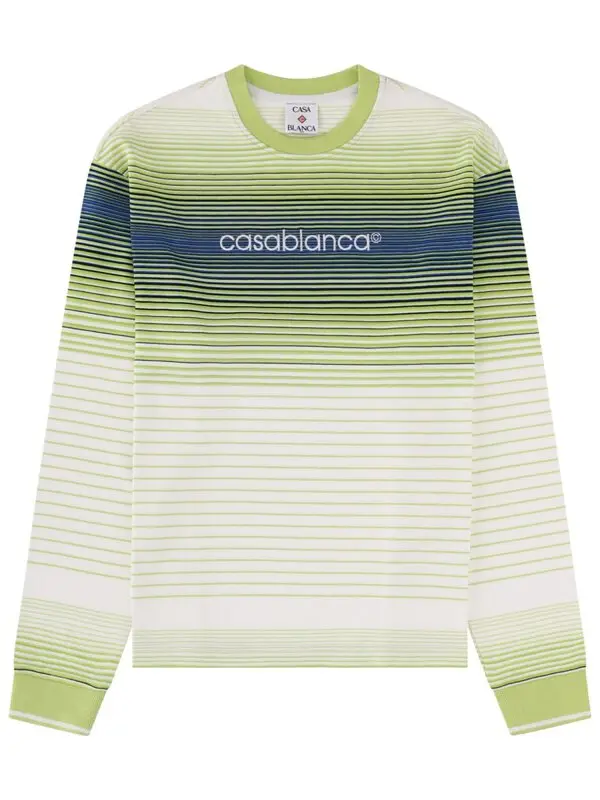 Casablanca Striped Crewneck T-shirt - Multicolor