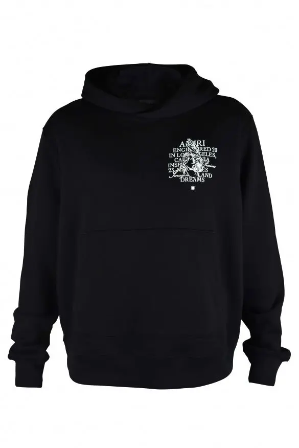 Amiri Graphic Print Hooded Sweatshirt - Black