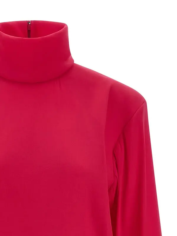 Saint Laurent Structured Shoulder Mini Dress