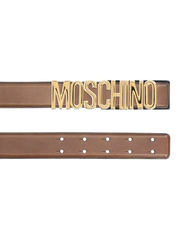Moschino Leather Belt - Brown