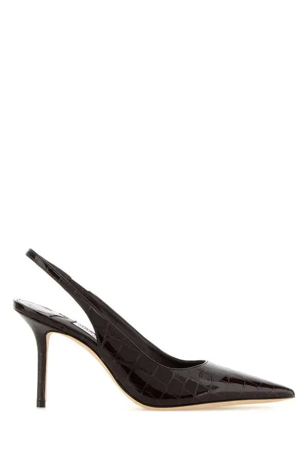 JIMMY CHOO Dark Leather Love Pumps