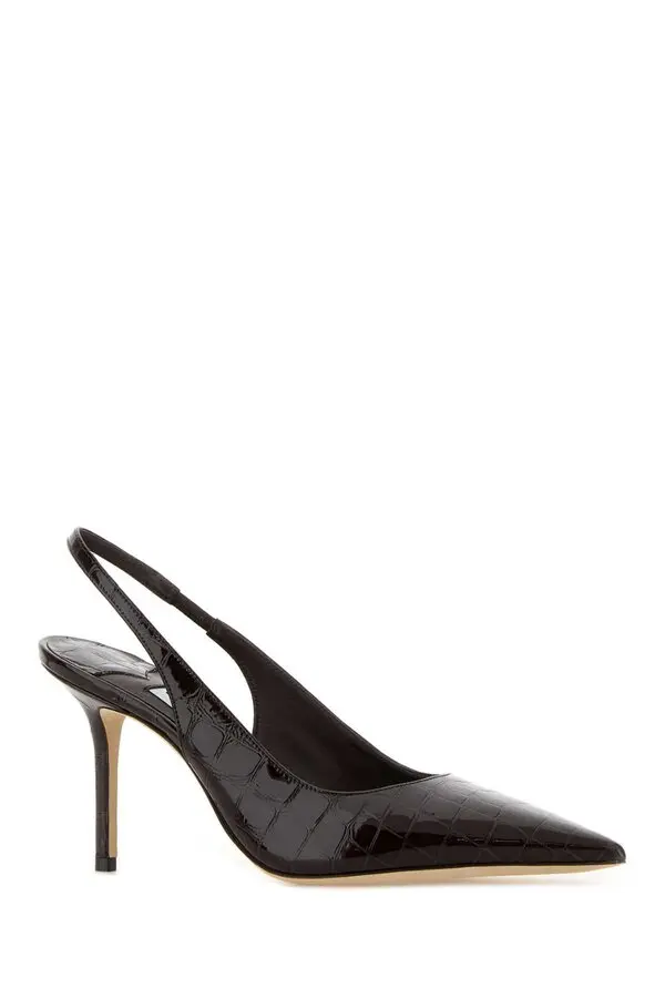 JIMMY CHOO Dark Leather Love Pumps