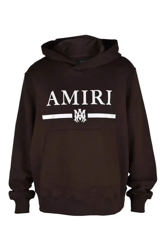 Amiri Cotton Hooded Sweatshirt With Logo Print - Brown