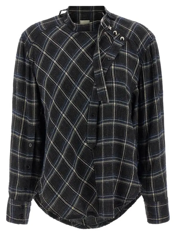 Isabel Marant Étoile Gerla Tartan Wool Blend Blouse