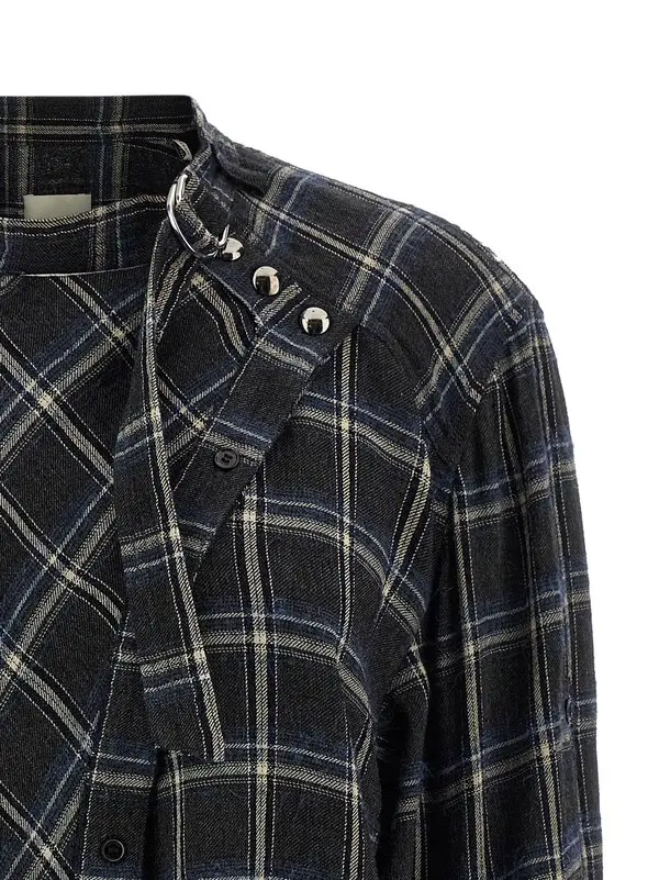 Isabel Marant Étoile Gerla Tartan Wool Blend Blouse